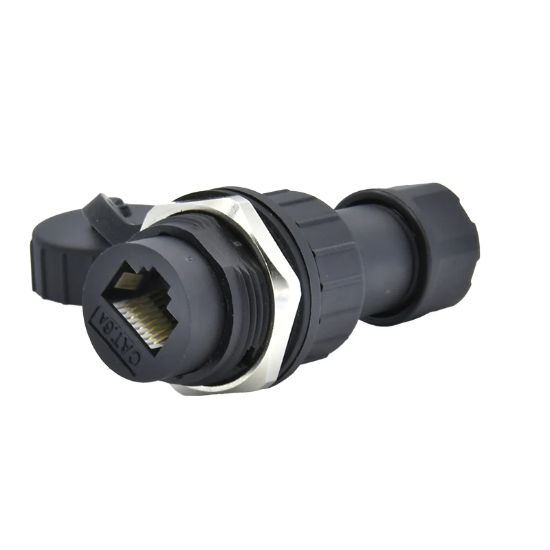 Waterproof Panel Mount Chassis Rj45 Female Socket Network Connector ...
