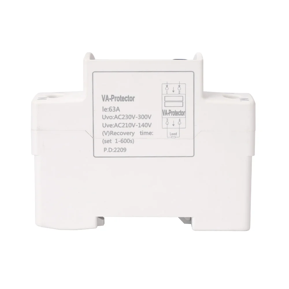 Adjustable 40A/63A Din Rail Automatic Overvoltage Protector 230V ...