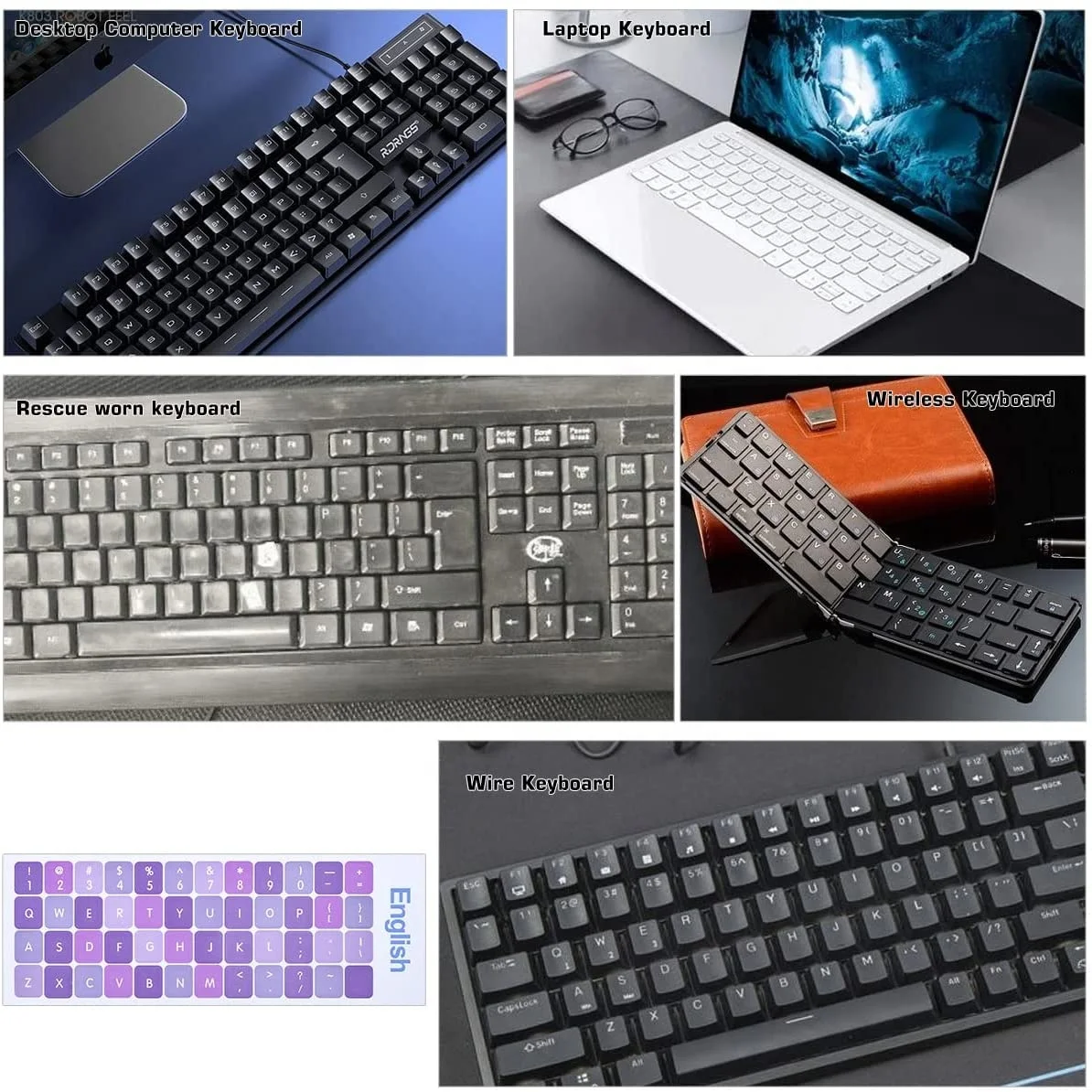 Custom Die Cut Vinyl Alphabet Guide Shortcut Sticker Durable Waterproof ...