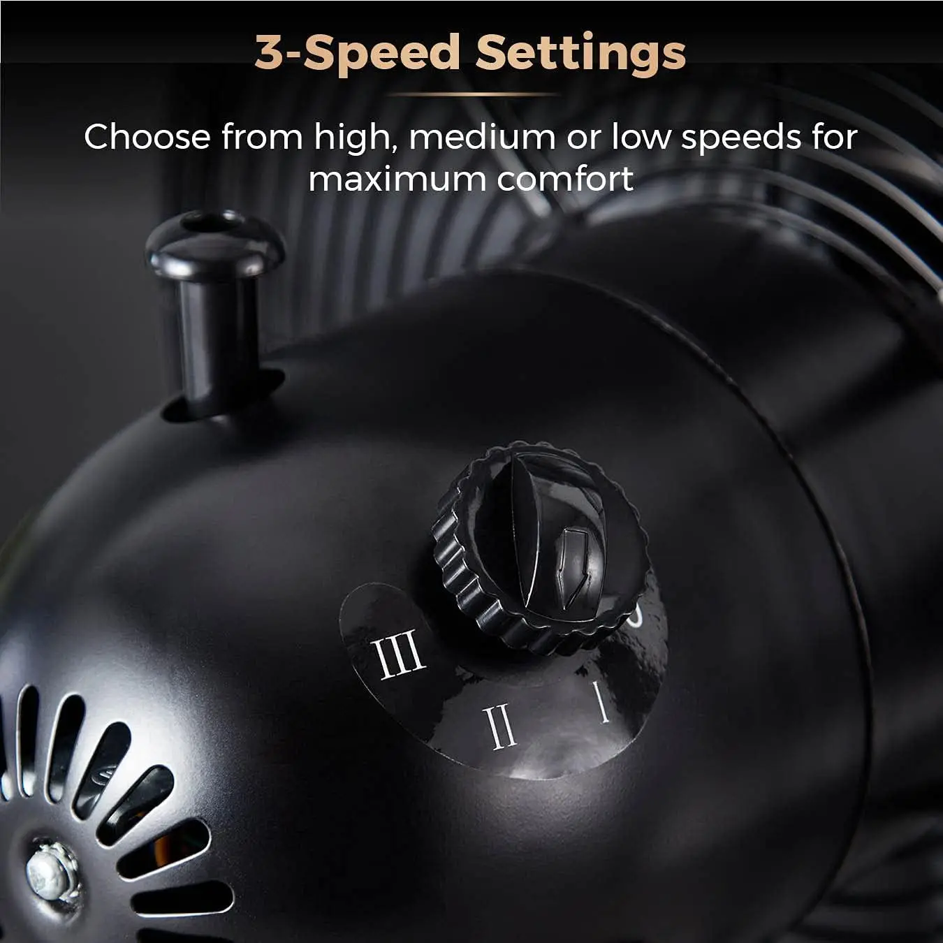 16" Classic Metal Three Speed Electric Table Air Circulator Fan With ...