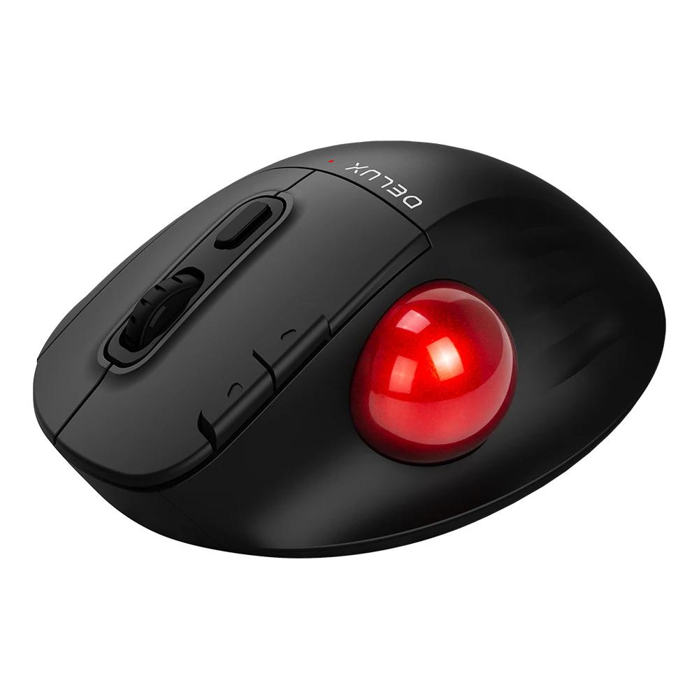Delux Wireless Ergo Trackball Mouse Smooth Easy 3 Devices Connection ...