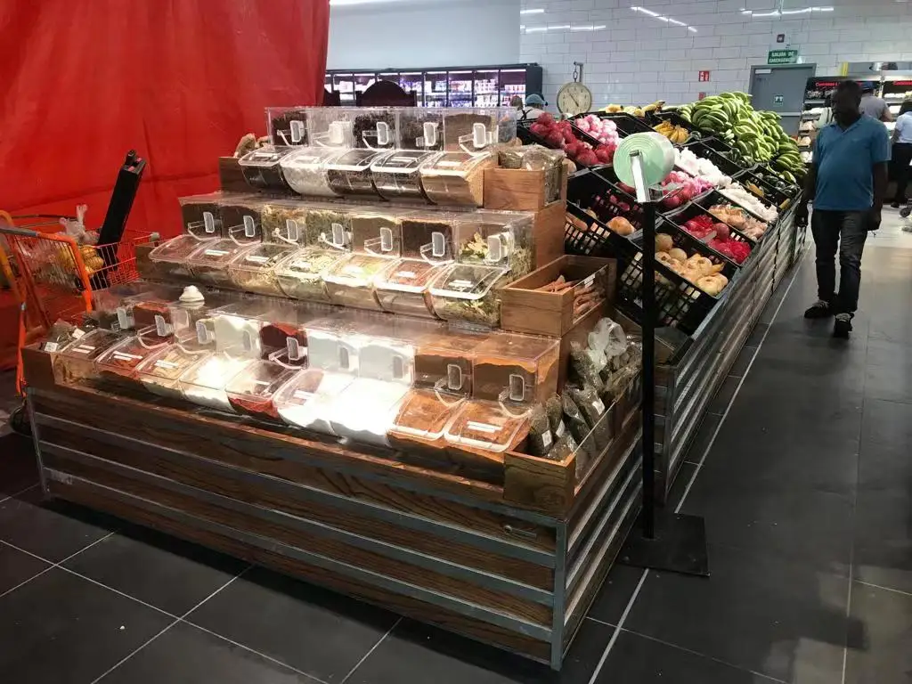 13l Grain Nuts Container Bulk Food Bins Candy Bins For Supermarket ...