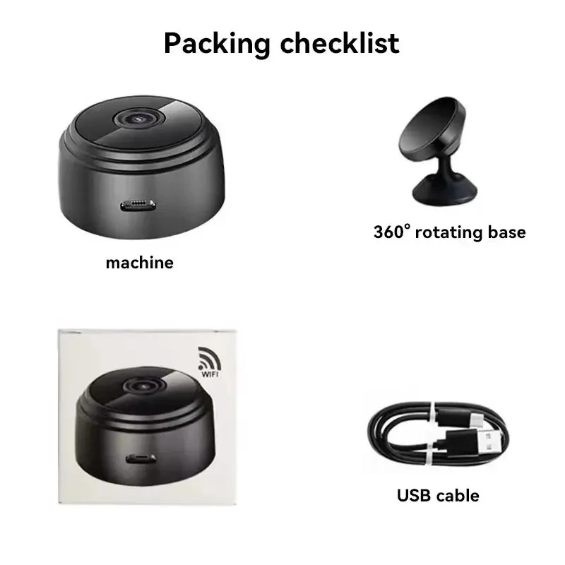 A9 Mini WiFi Camera 1080P - Indoor Magnetic Security Camera with Night ...