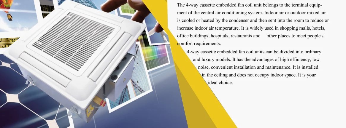 Factory Price Cassette Fcu Ceiling Mounted Air Conditioner Fan Coil ...