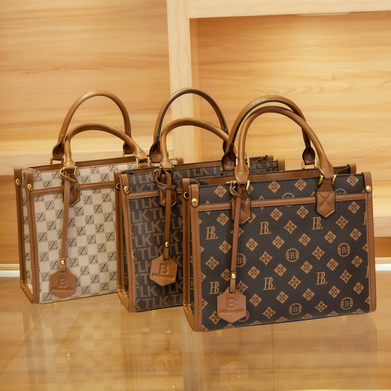 Fashion Luxury Design Printed Pu Leather High Quality Large Capacity ...