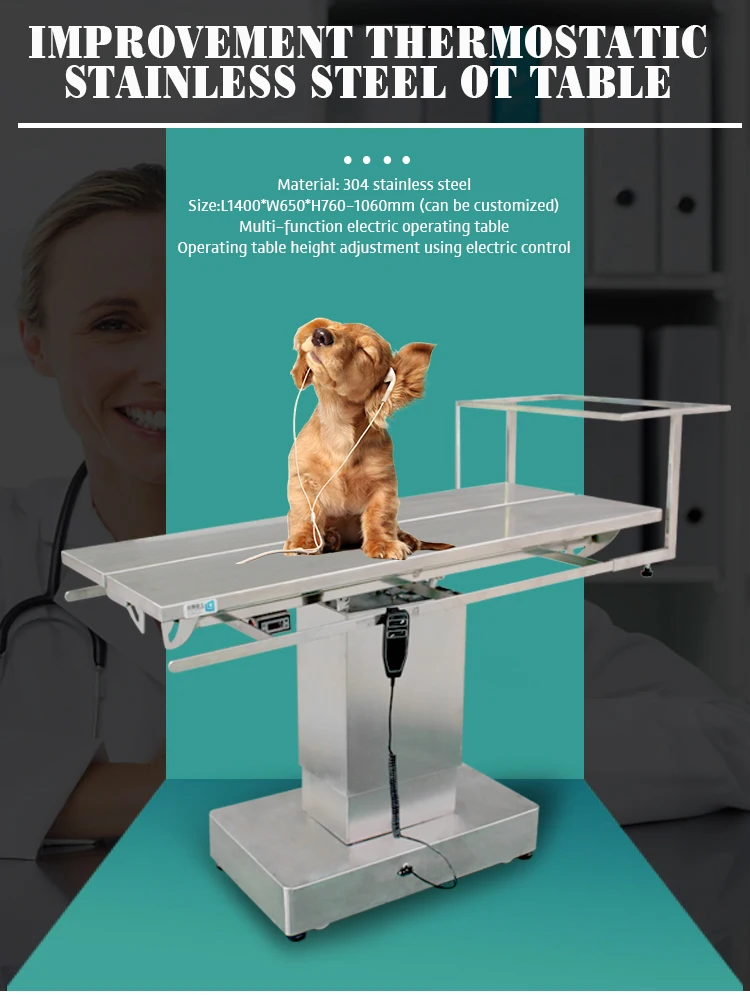 Electric Animal Ot Table Stainless Steel Veterinary Operating Table ...