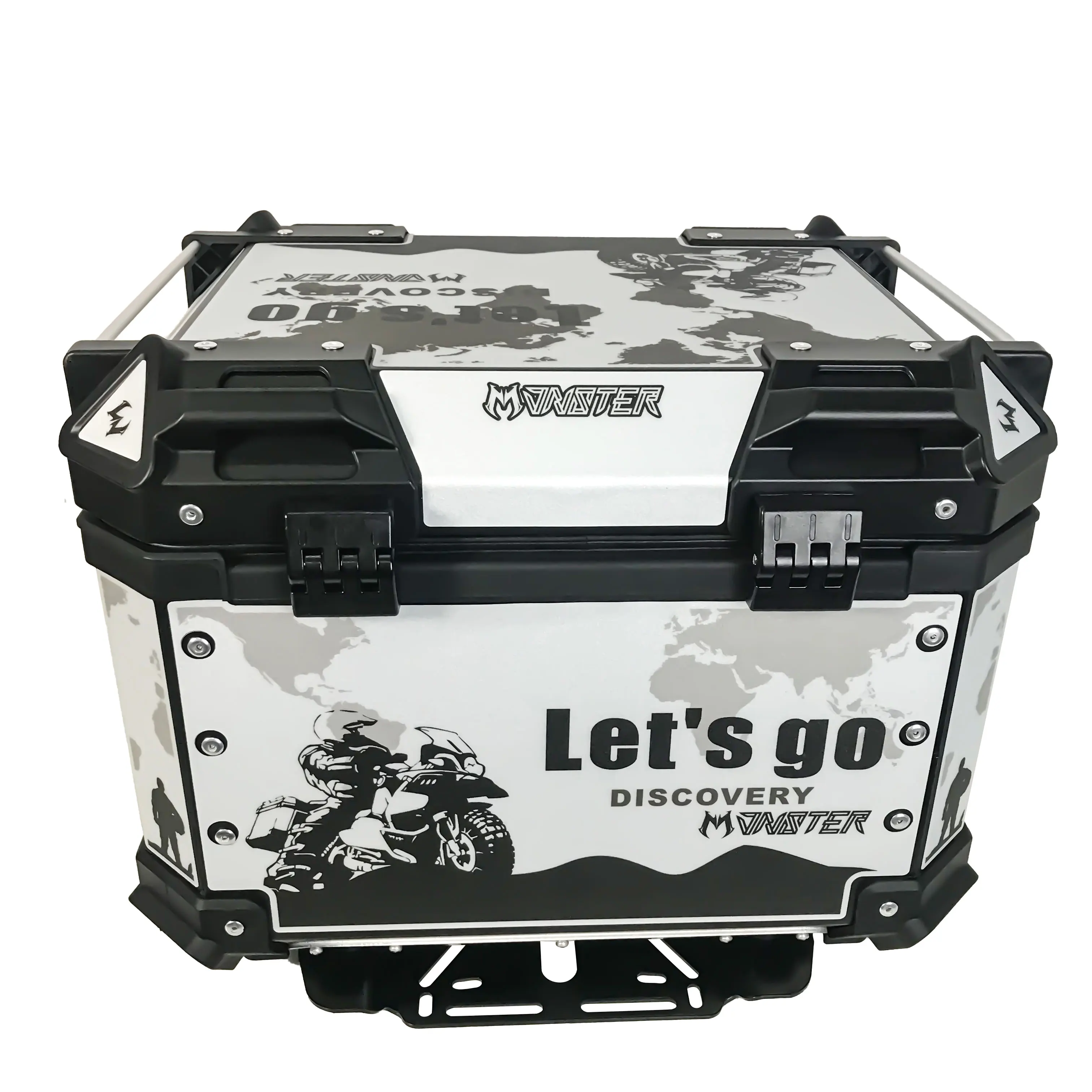 38 L Side Boxes+45l Tail Box A Set Of Motorcycle Aluminum Alloy Top Box ...