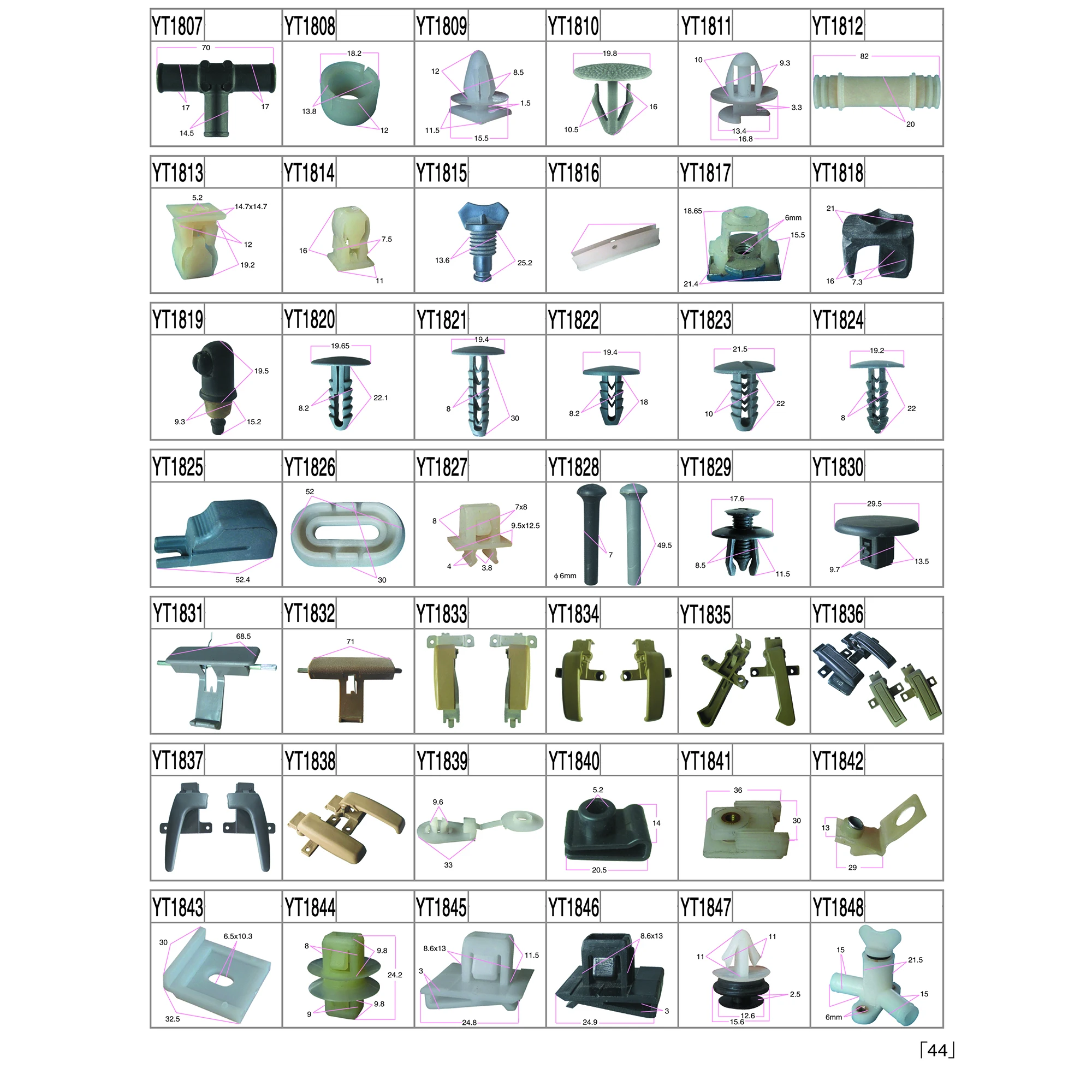 Universal Auto Car Push Type Plastic Door Trim Clips For Car Automotive ...