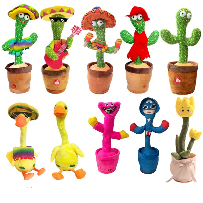 Kids Dancing Cactus Toy 120 Songs Repeating What You Say Talking And ...