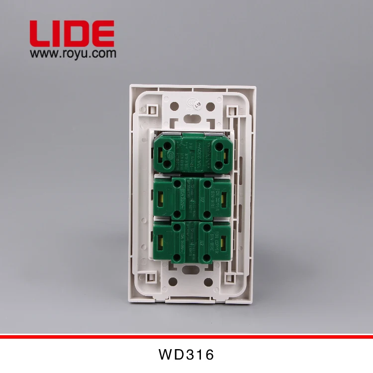 Luxury Double Duplex Universal Socket With Grounding And Shutter Pc ...