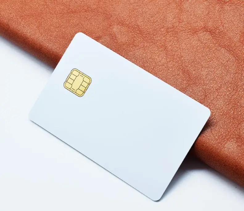 Iso7816-3 Sim Contact Cards White Pvc Blank Smart Card Sle4442 Rfid ...