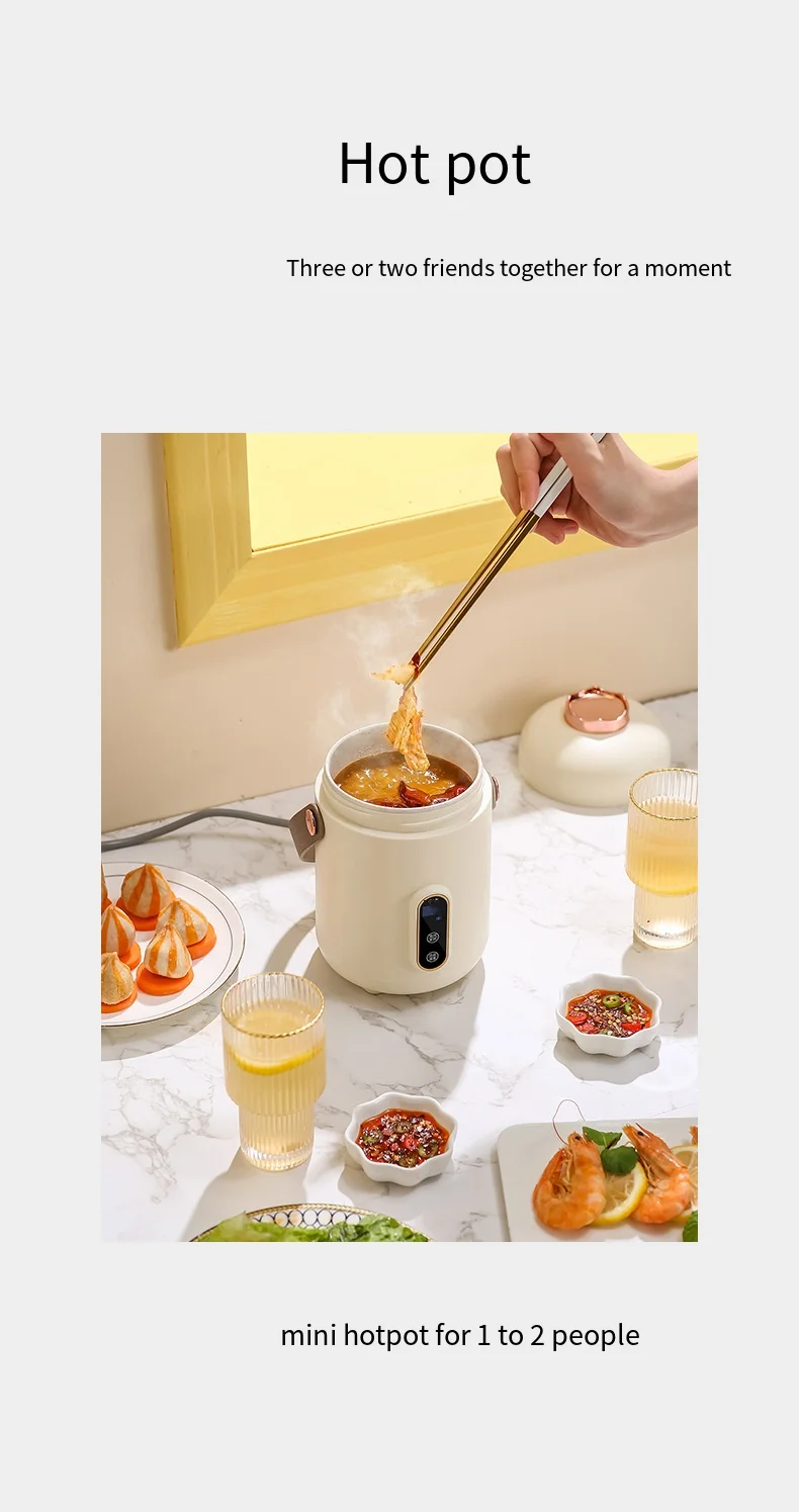 Portable Electric Cooking Pot Small Portable Electric Mini Multi Cooker ...