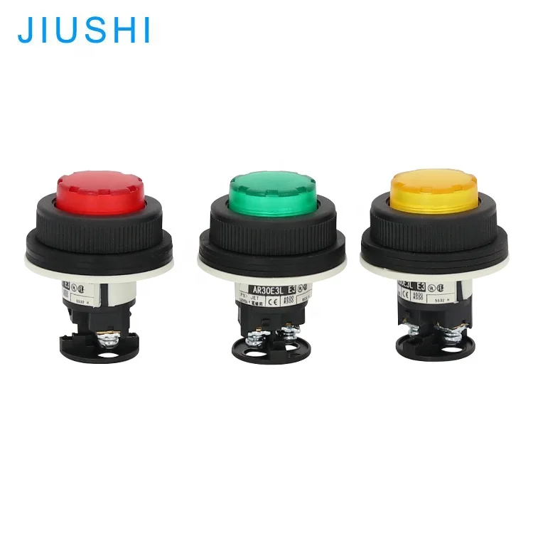 Dr30e3l 30mm Led Indicator Lamp 24v Light Red Green Yellow Signal Lamp ...