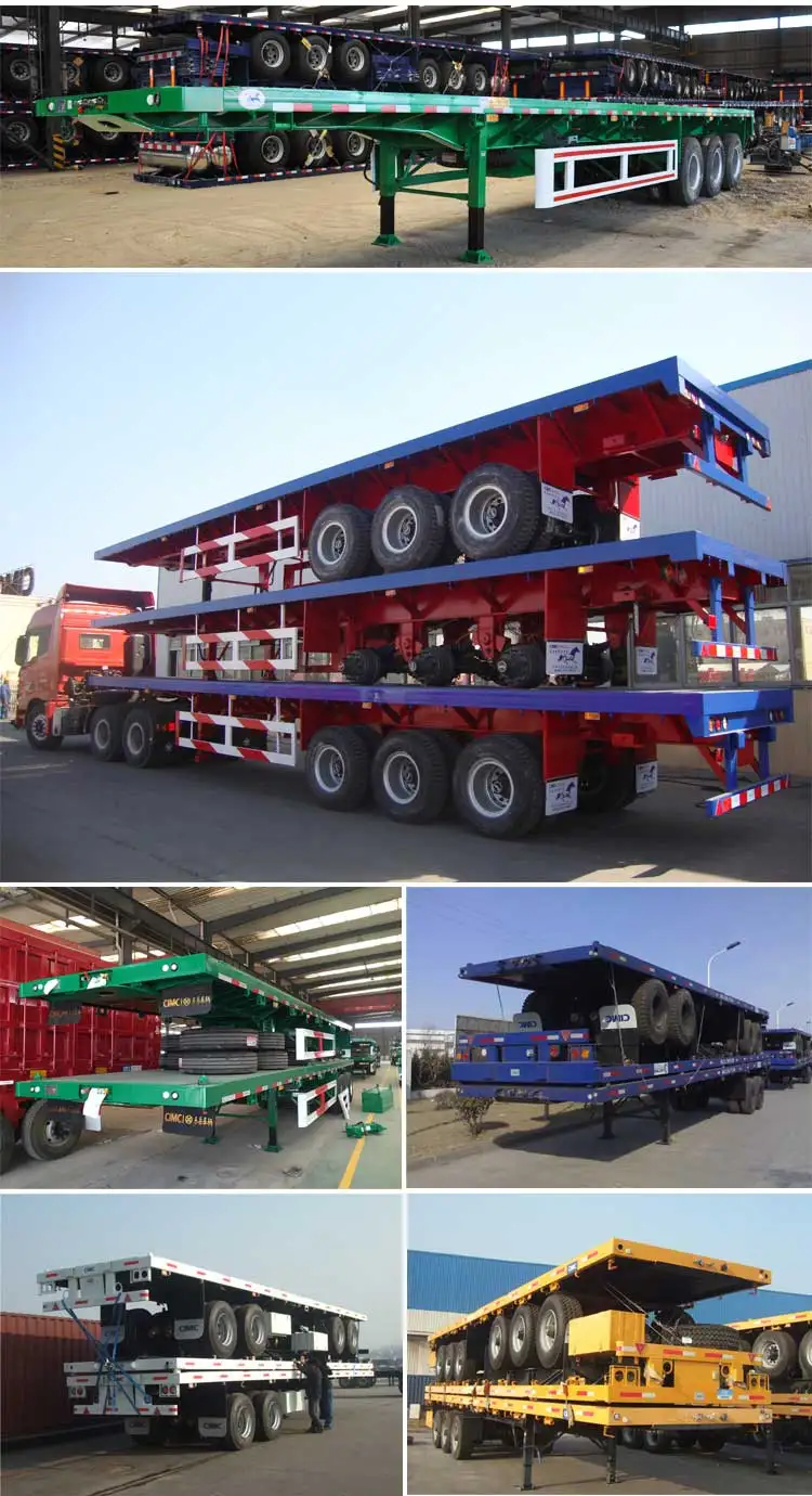 Cimc Mafi Flatbed Semi Trailer/40ft Mafi Container Trailer For Sale ...