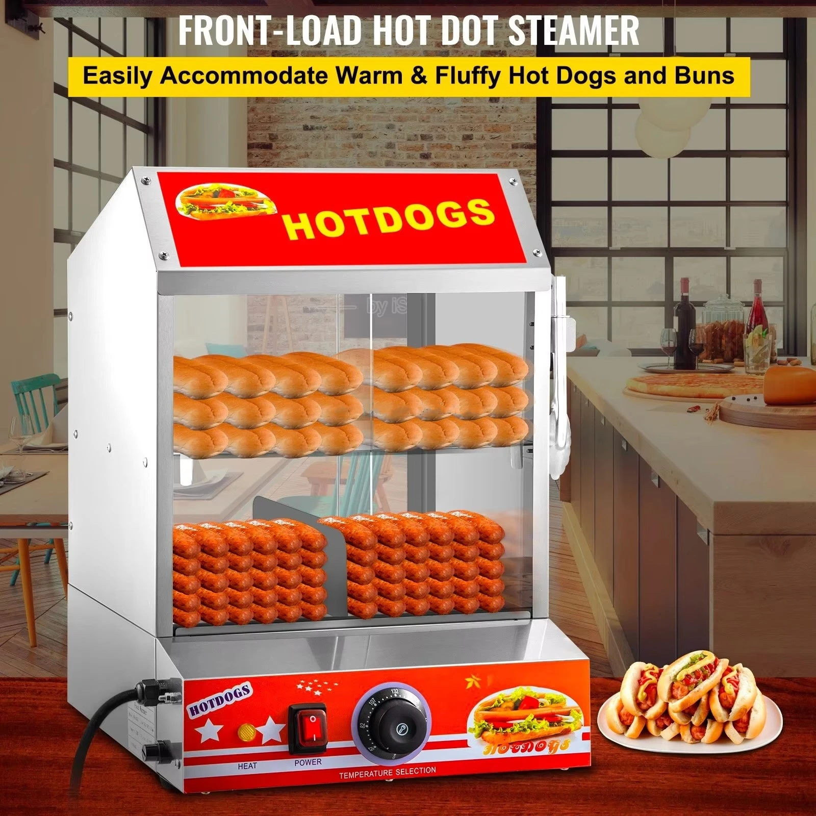 Commercial Electric Hot Dog Making Machine Warmer Showcase Hot Dog ...