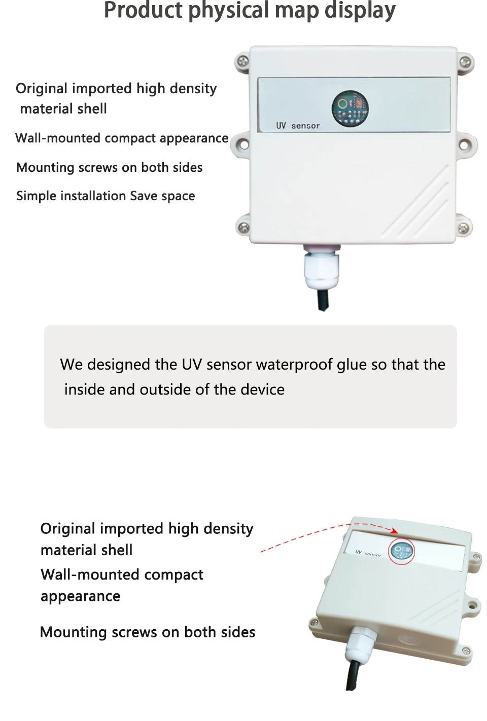 Wall Mount Ultraviolet Sensor Uv Sensor Illumination Intensity Uv Rays ...