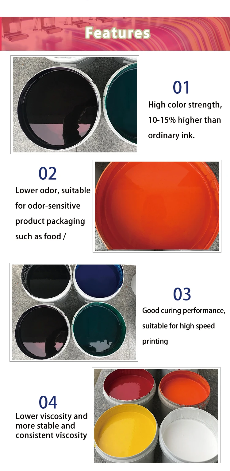High Quality UV LED Flexo Ink - Vivid Colors & Eco-friendly