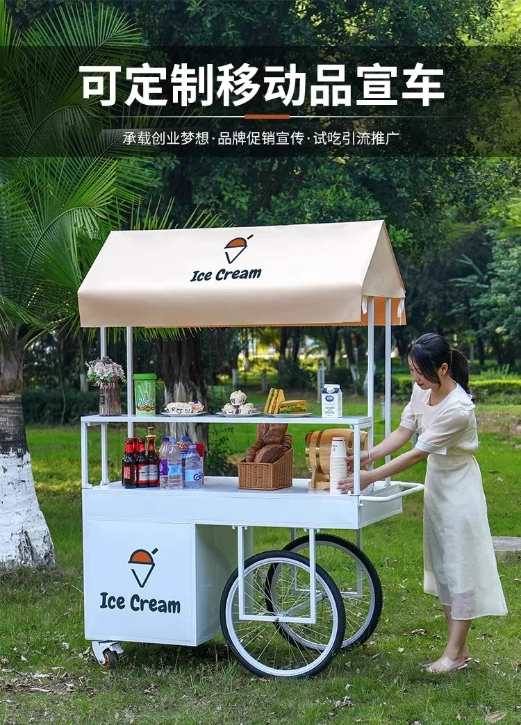 Commercial Multi-Functional Movable Display Cabinet Popular Ice Cream ...