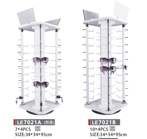 Aluminum Profile Floor-standing Rotating Glasses Display Rack ...