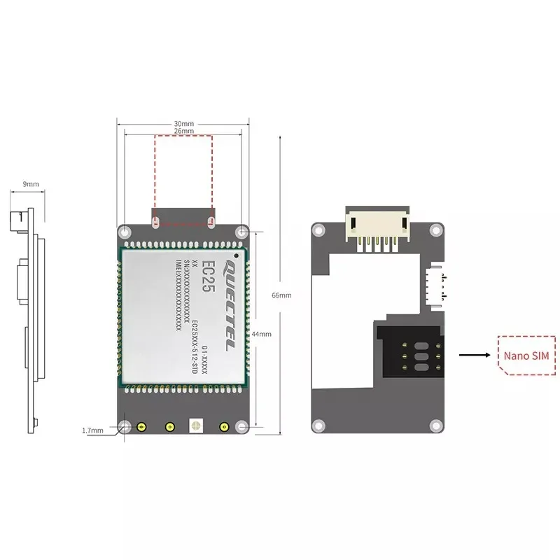 4G LTE USB Dongle EC25-AFX - Industrial Cat4 LTE Stick