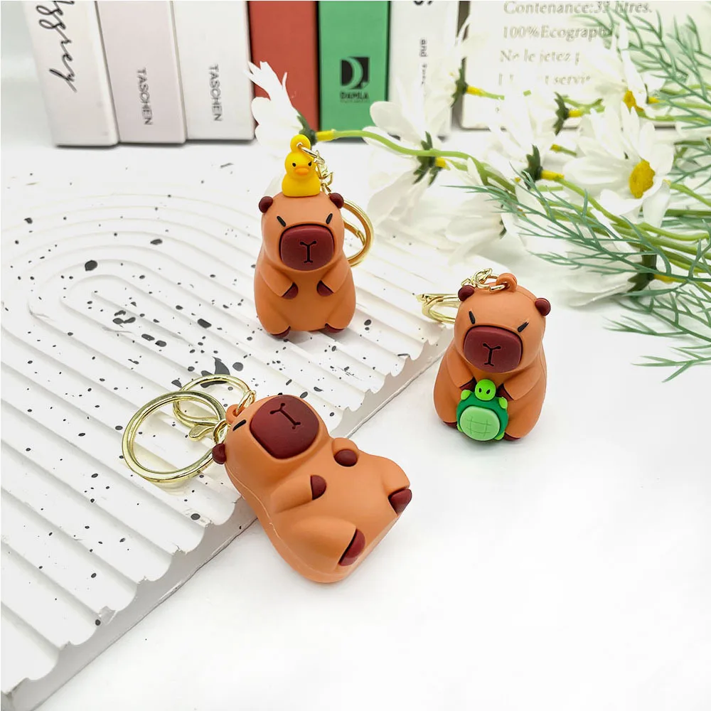 Kawaii Capybara Keychains Cute Animal Water Hogs Bag Pendants For Bags ...