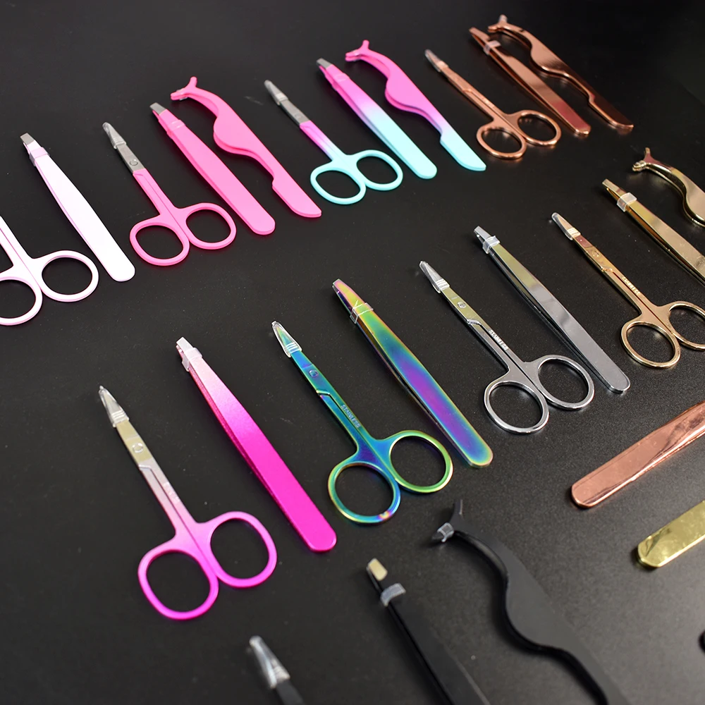 Custom Logo Stainless Steel Eyelash Tool Eyelashes Applicator Eyebrow ...