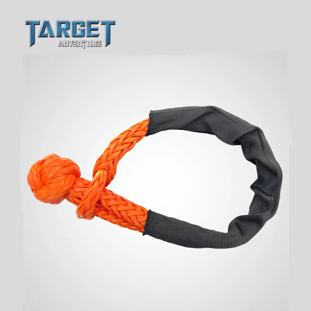 4x4 Off Road Winch Rope 10mm 12mm Safety Snatch Ring Rope Bow Shackle ...