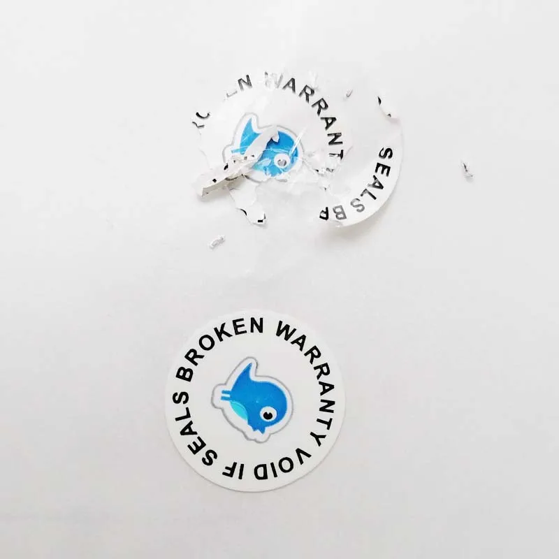 Destructible Tamper Proof Sticker Self Adhesive Warranty Labels Custom ...