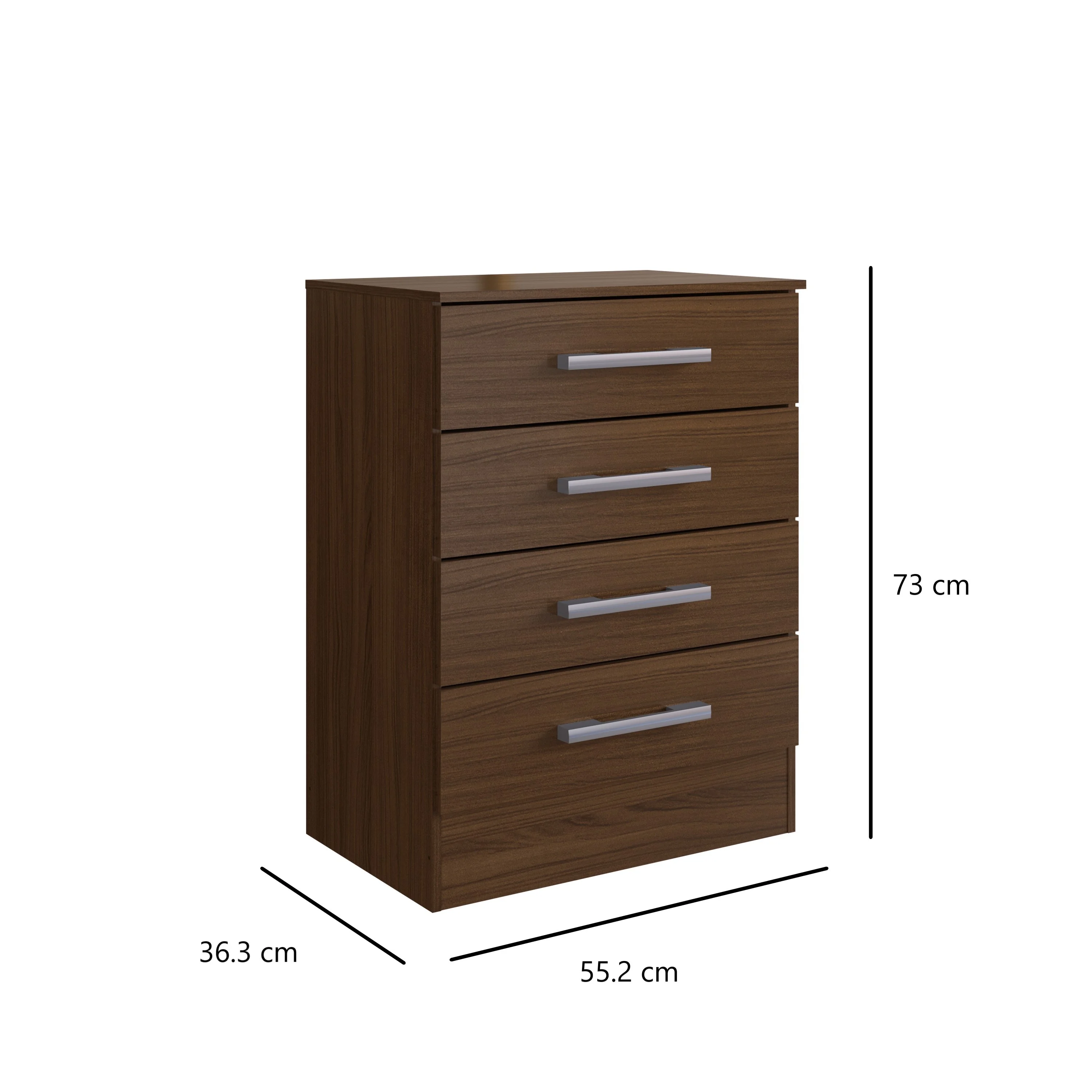 Modern Style Chest Of Drawers Basic 4 Drawers Wooden Home Bedroom ...