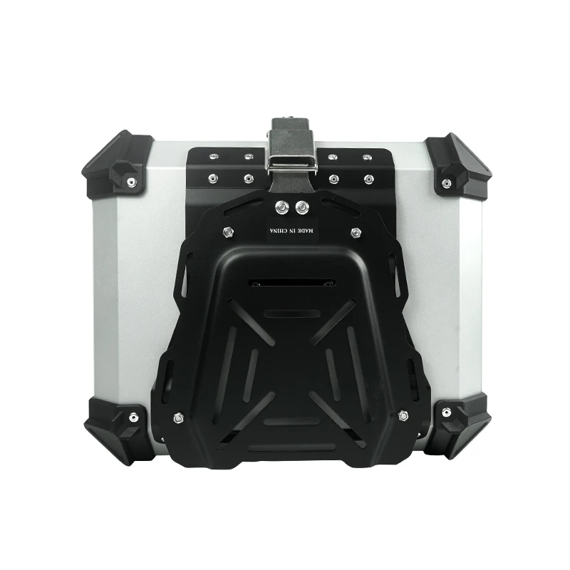 F2-MOTO 55L-X Silver Aluminum Alloy Top Box for Motorcycles