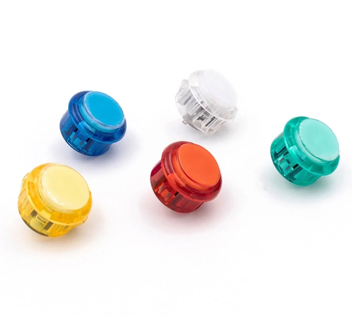 30mm Full Color LED Illuminated Push Button Built-in Switch 5V Buttons ...