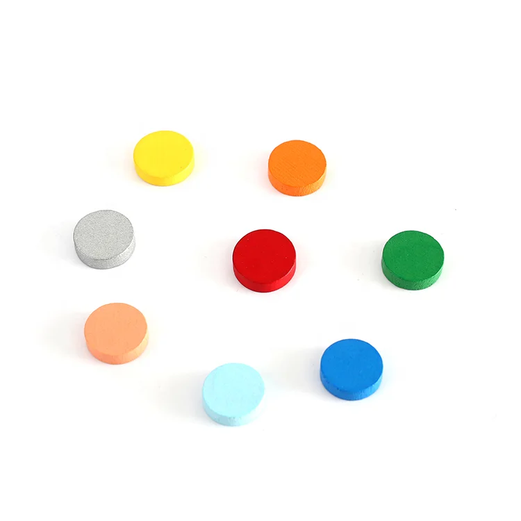 Wooden Round Circle Board Game Tokens - Customizable
