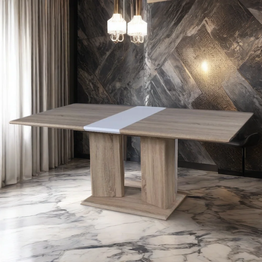 Modern Retractable Dining Table For Home Living Room Medium Density ...