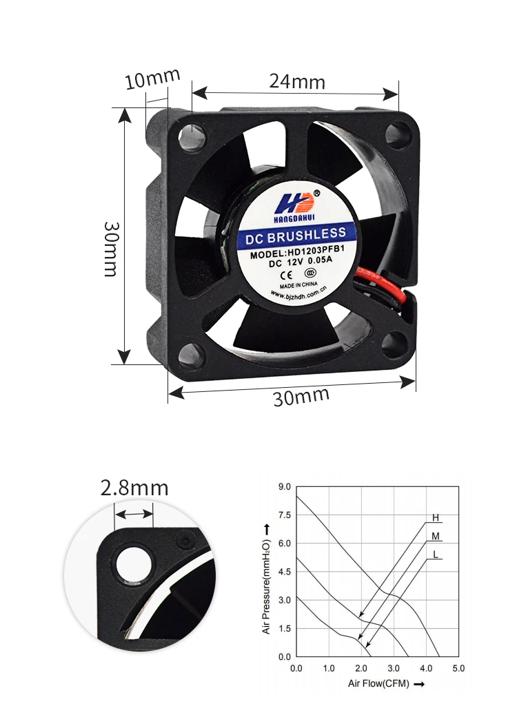 3D Printer Fan Mini 30mm - Efficient DC Cooling Solutions