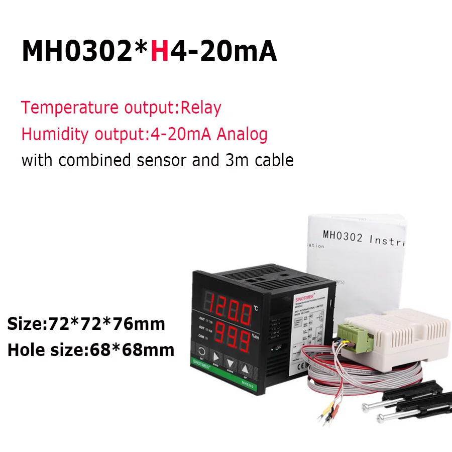Analog 4~20ma Output Temperature And Humidity Controller Intelligent ...
