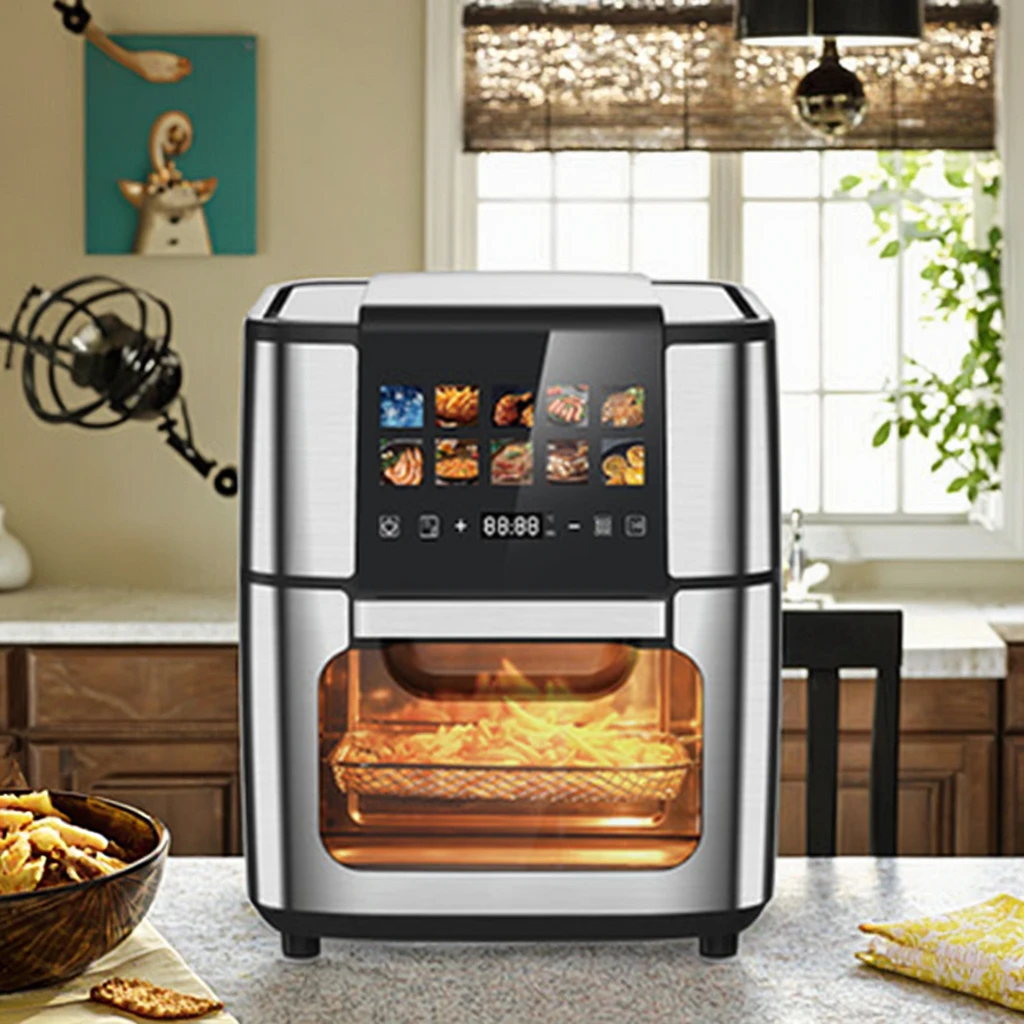 1700W 12L Digital Observation Window Touch Screen Roast Grill air Oven ...