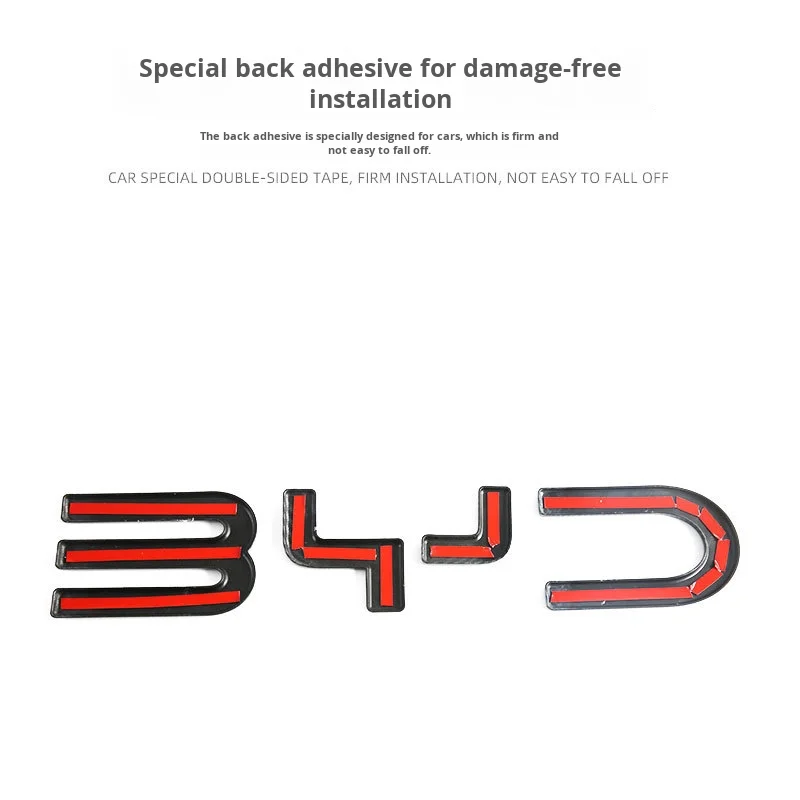 Luxury BYD SHARK6 Front Grille Emblem Decoration Sticker Front Rear ...