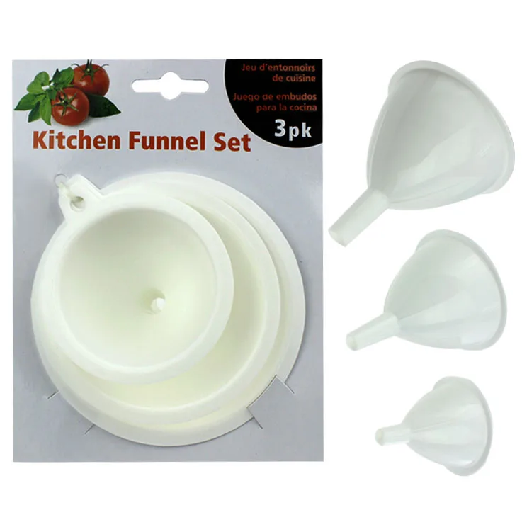 Plastic Funnel Set Of 3 Kitchen Funnels Come In 3 Different Sizes - Buy ...