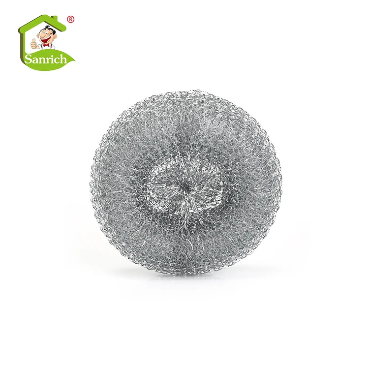 Silver Galvanized Steel Metal Mesh Scourer for Kitchen Cleaning ...