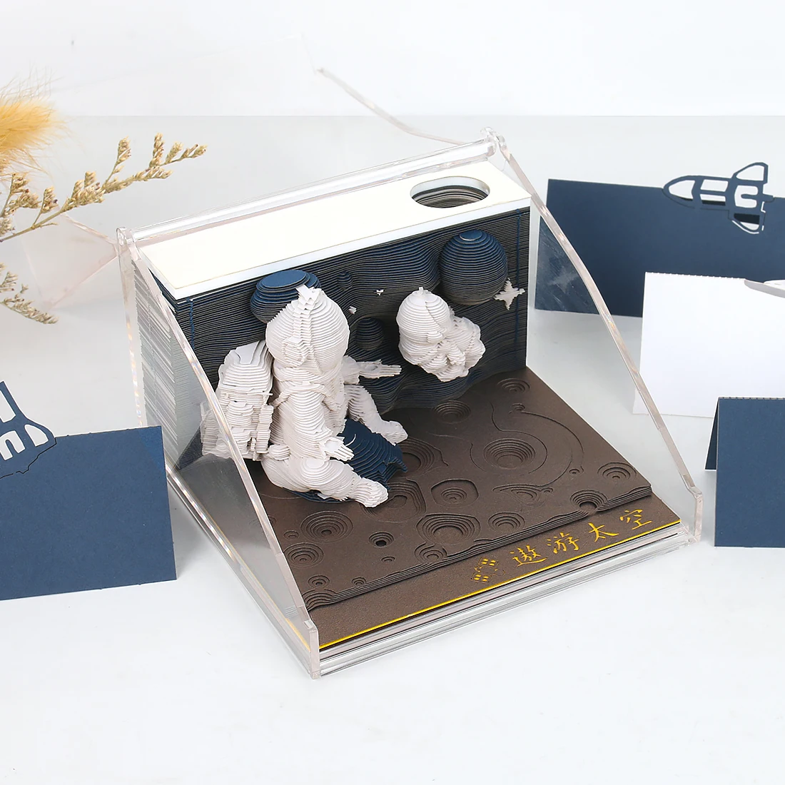 3d Notes Paper Model Laser Cut Memo Pads Home Decor Note Pad Astronaut ...