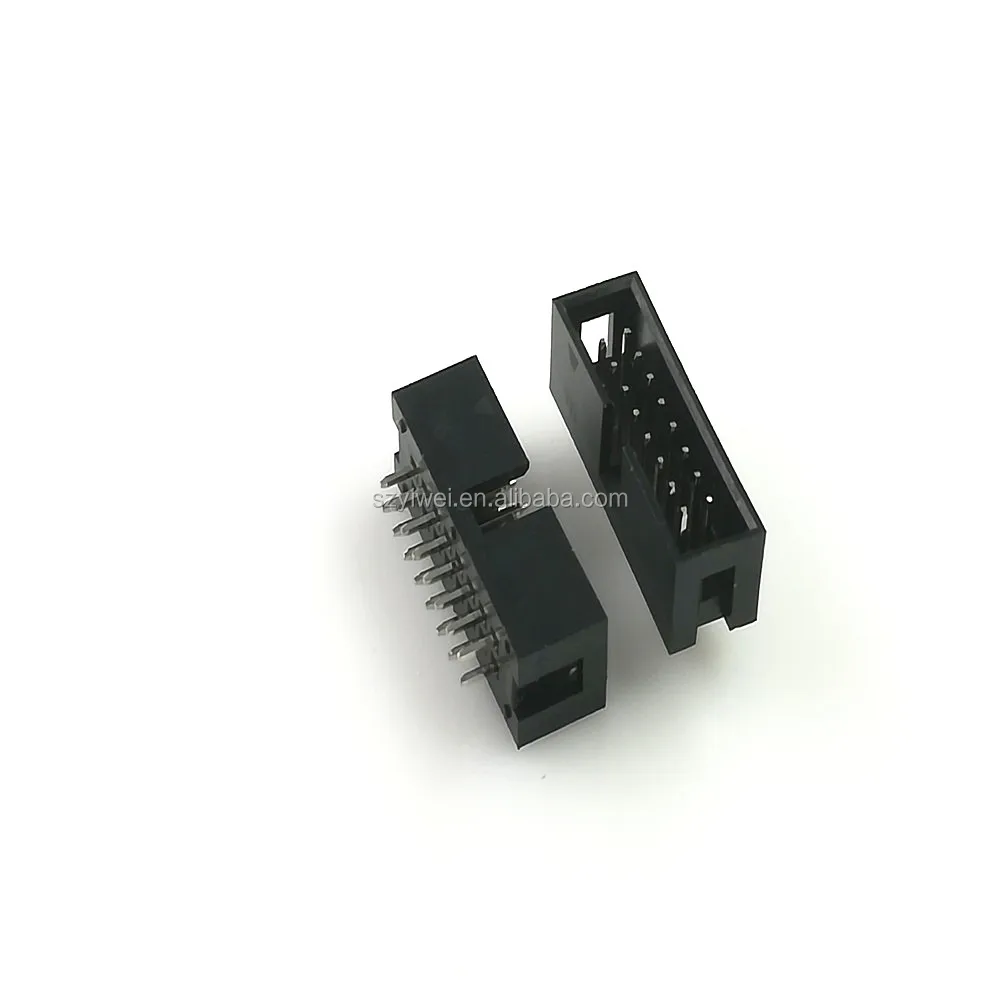 2x8 Position 16 Pin Vertical 0.10" Shrouded Header Idc Socket Mate 2.54 ...