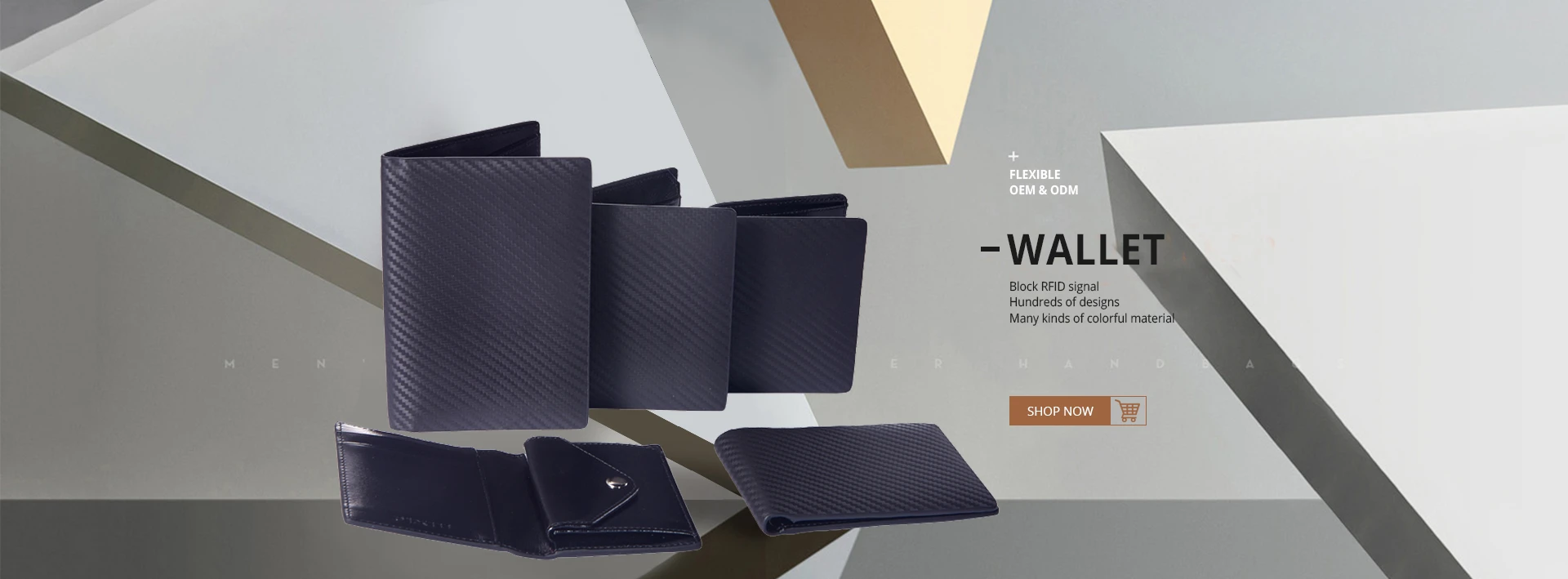 Customizable Black Carbon Fiber Leather Bifold Wallet with RFID ...