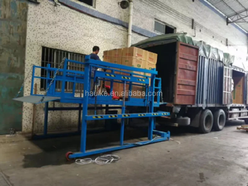 Movable Hydraulic Container Loading Ramp Dock Leveler Cargo Lift ...