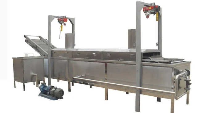 Continuous Belt Deep Fryer/food Snacks Conveyor Frying Machine - Buy ...