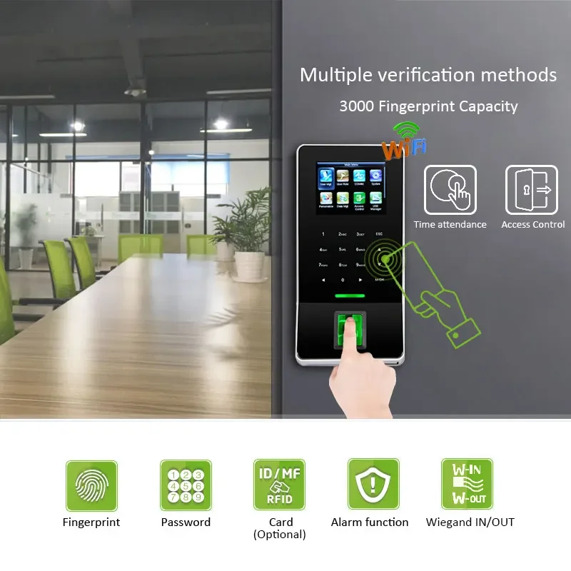 Zk F22 Wifi Tcp Ip Usb Biometric Fingerprint Rfid Card Door Access Control Time Attendance