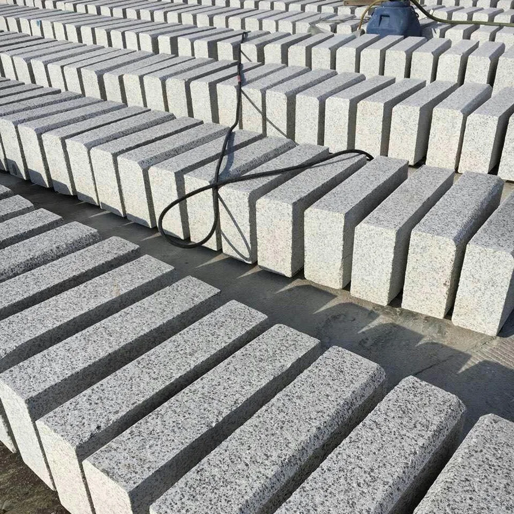 Custom Light Grey White Garden Walking Road Side Edge Curb Stone