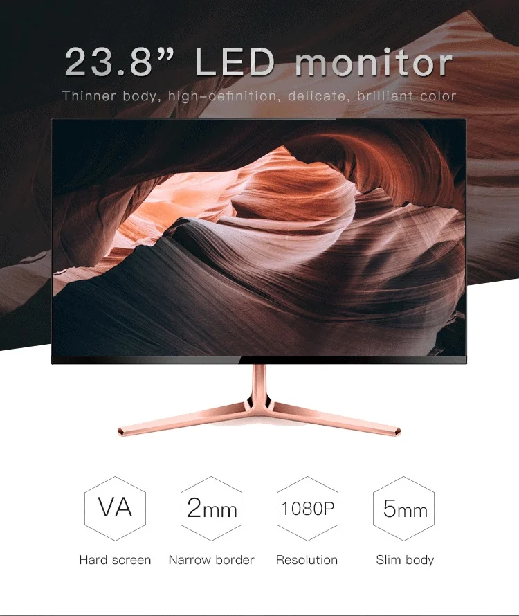 New Updated Super Thin 23.8 Inch Monitor 1080p Hd Ips Panel Narrow ...