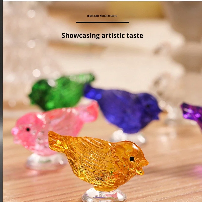 New Exquisite White Crystal Bird Animal Style Home Gift Car Desktop ...