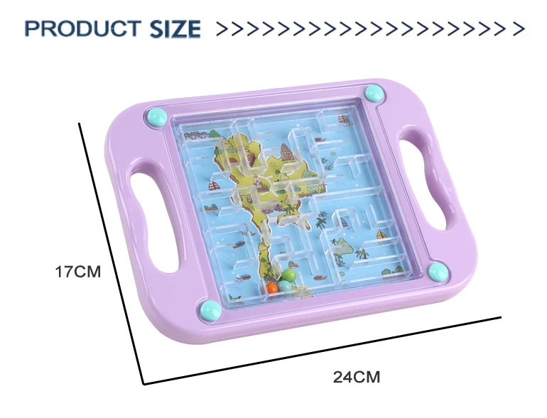 Baby Classic Educational Handheld Bead Balance Board Game Kid Ball Maze ...