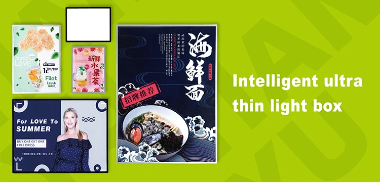 ultra-thin-led-light-box-glass-advertising-led-restaurant-menu-board-black-gold-steel-store-wall